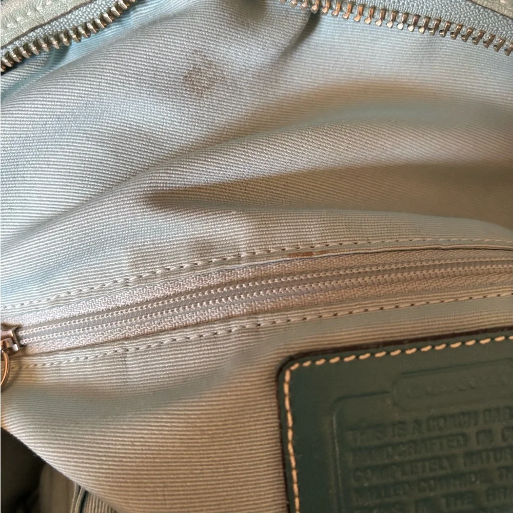 Coach | Bags | Vintage Coach Soho Hobo Sky Blue Pebbled Leather W Teal ...